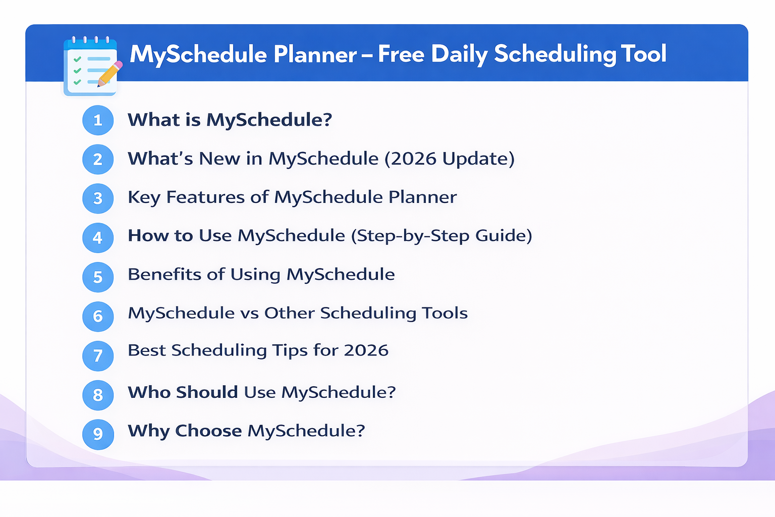 MySchedule Planner – Free Daily Scheduling Tool